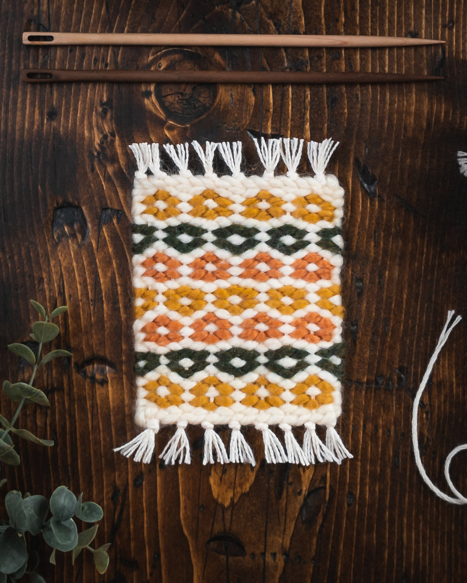 Krokbragd Mug Rug PDF Pattern – Spruce & Linen