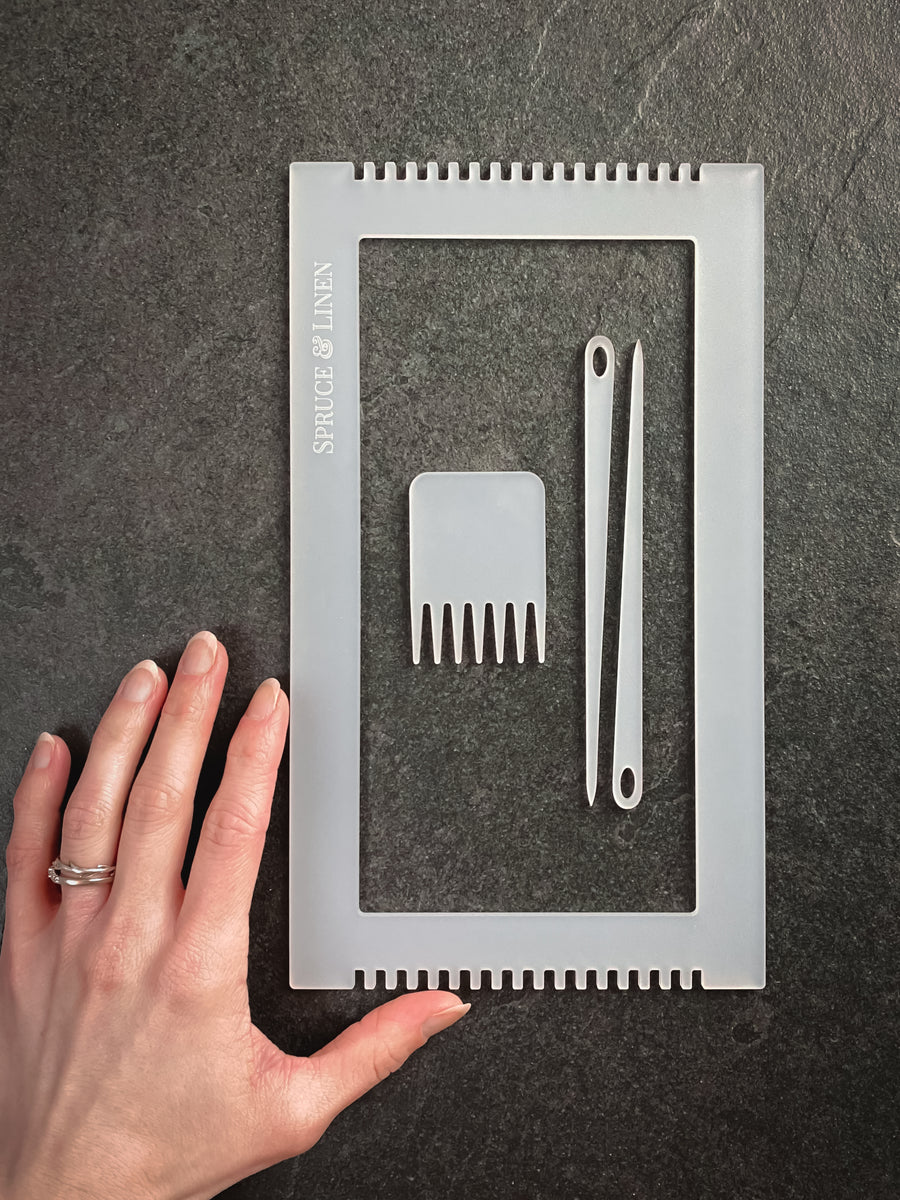 Recycled Acrylic Mini Loom -Frosted White – Spruce & Linen