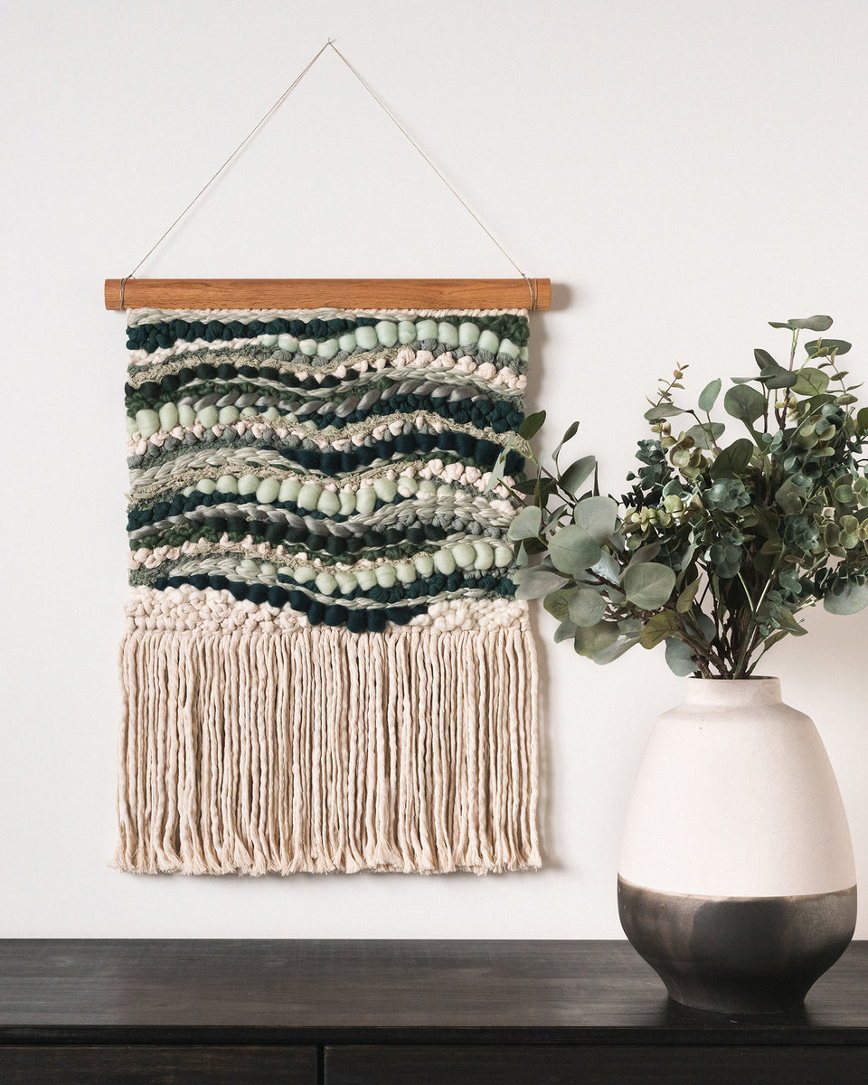 Greens Woven Wall Hanging – Spruce & Linen