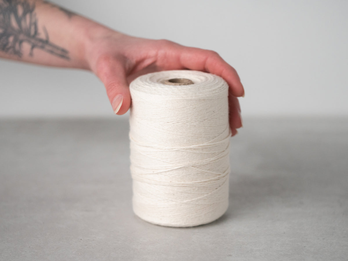 4/8 Natural Cotton Warp String – Spruce & Linen